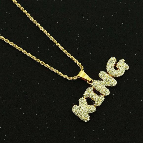 Accessories | Mens Gold Iced Out King Chain Necklace | Poshmark